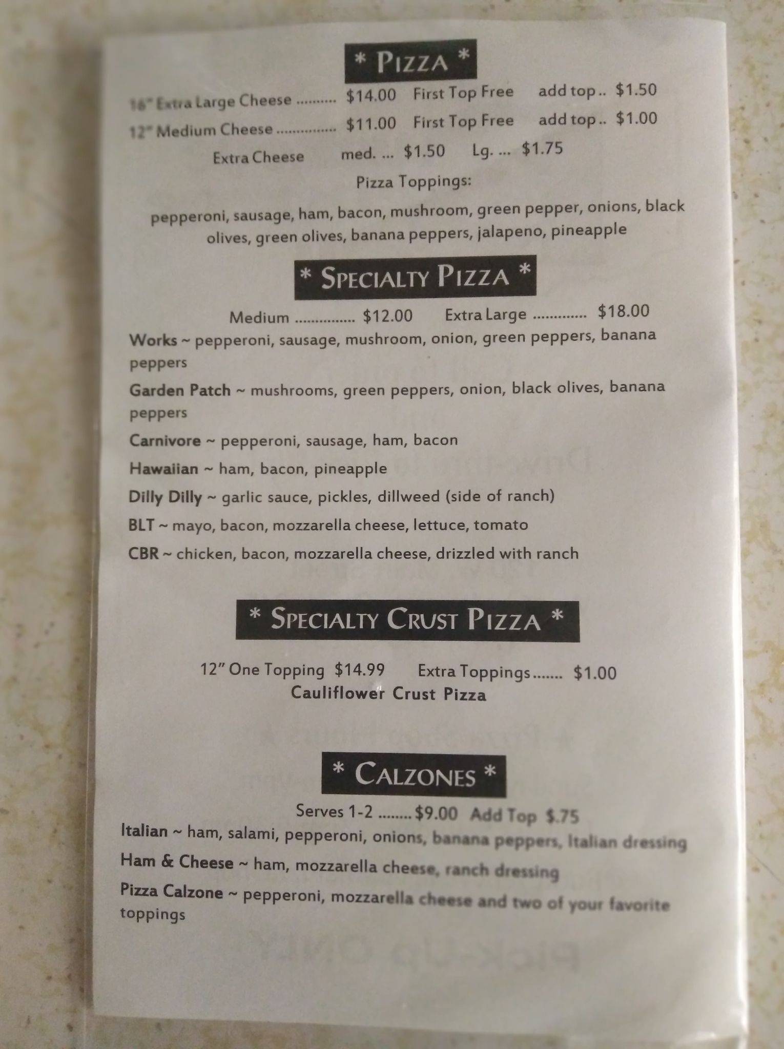 Menu at buckeye beverage barn, West Lafayette