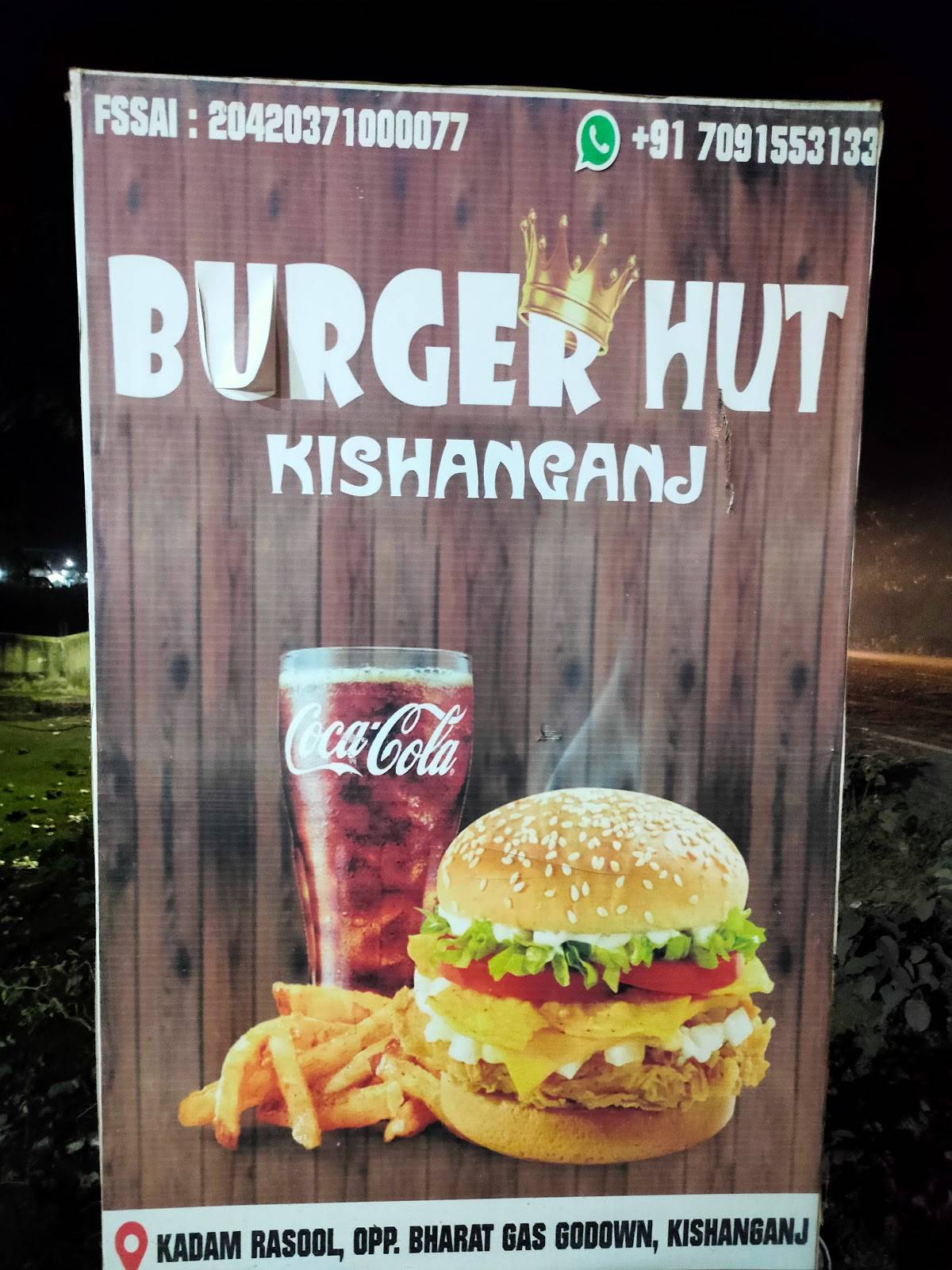 Menu at Burger Hut, Kishanganj, Ruidhasa-Qadamrasool Rd