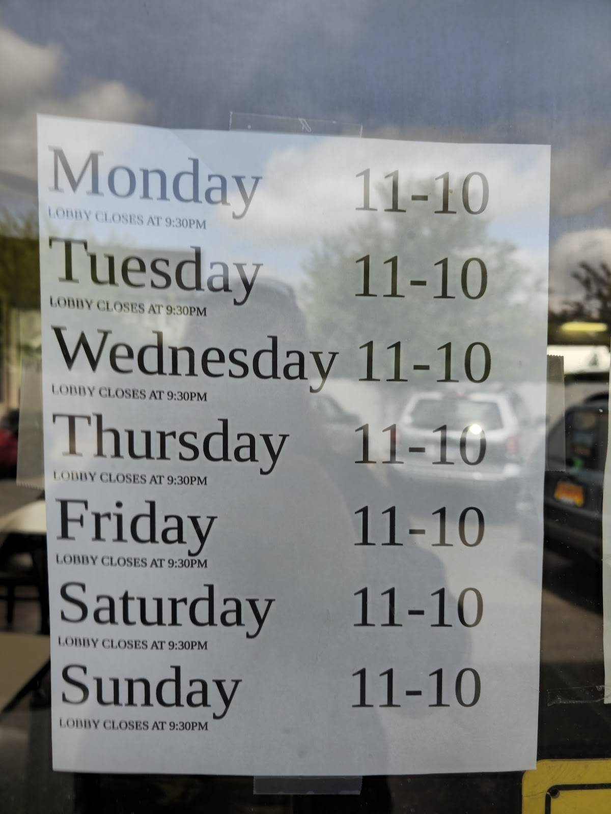 Menu at Burger Time restaurant, Mount Angel