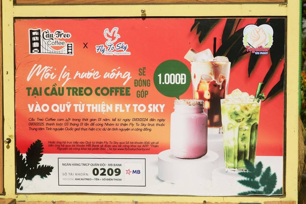 Menu at CẦU TREO COFFEE, Pleiku