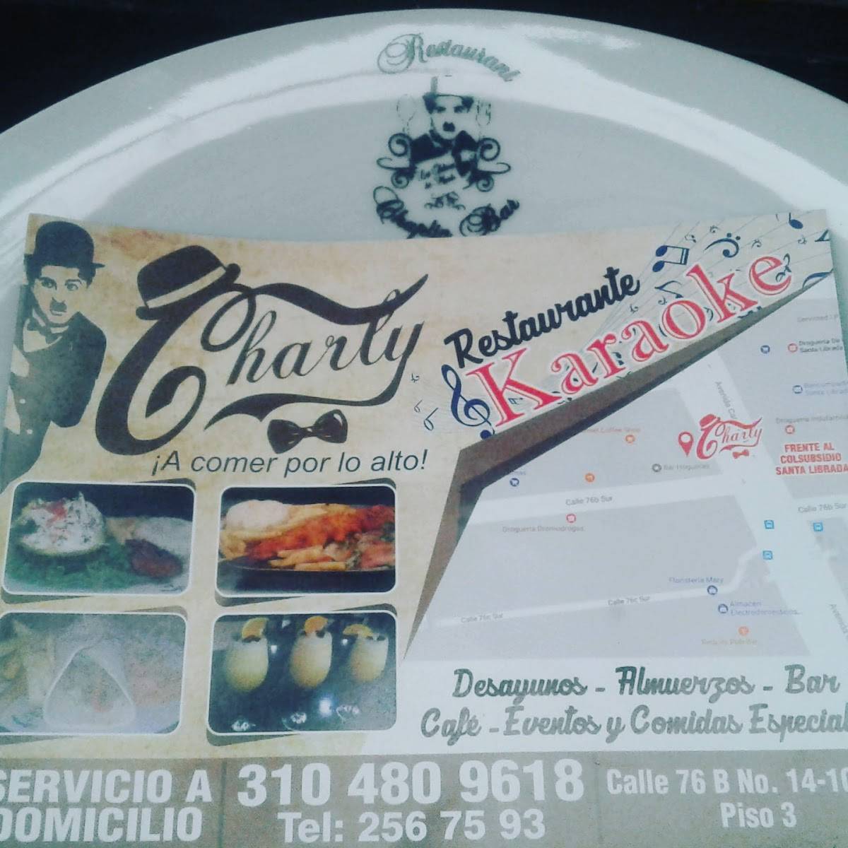 Carta de CHARLY CAFE RESTAURANTE GOURMET, Bogotá, Cl. 76b Sur # 14 - 10 ...