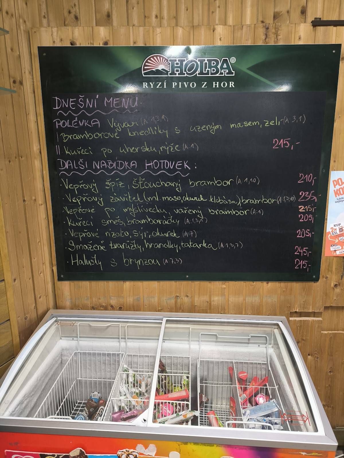 Menu at CHATA SABINKA JESENÍKY restaurant, Malá Morávka