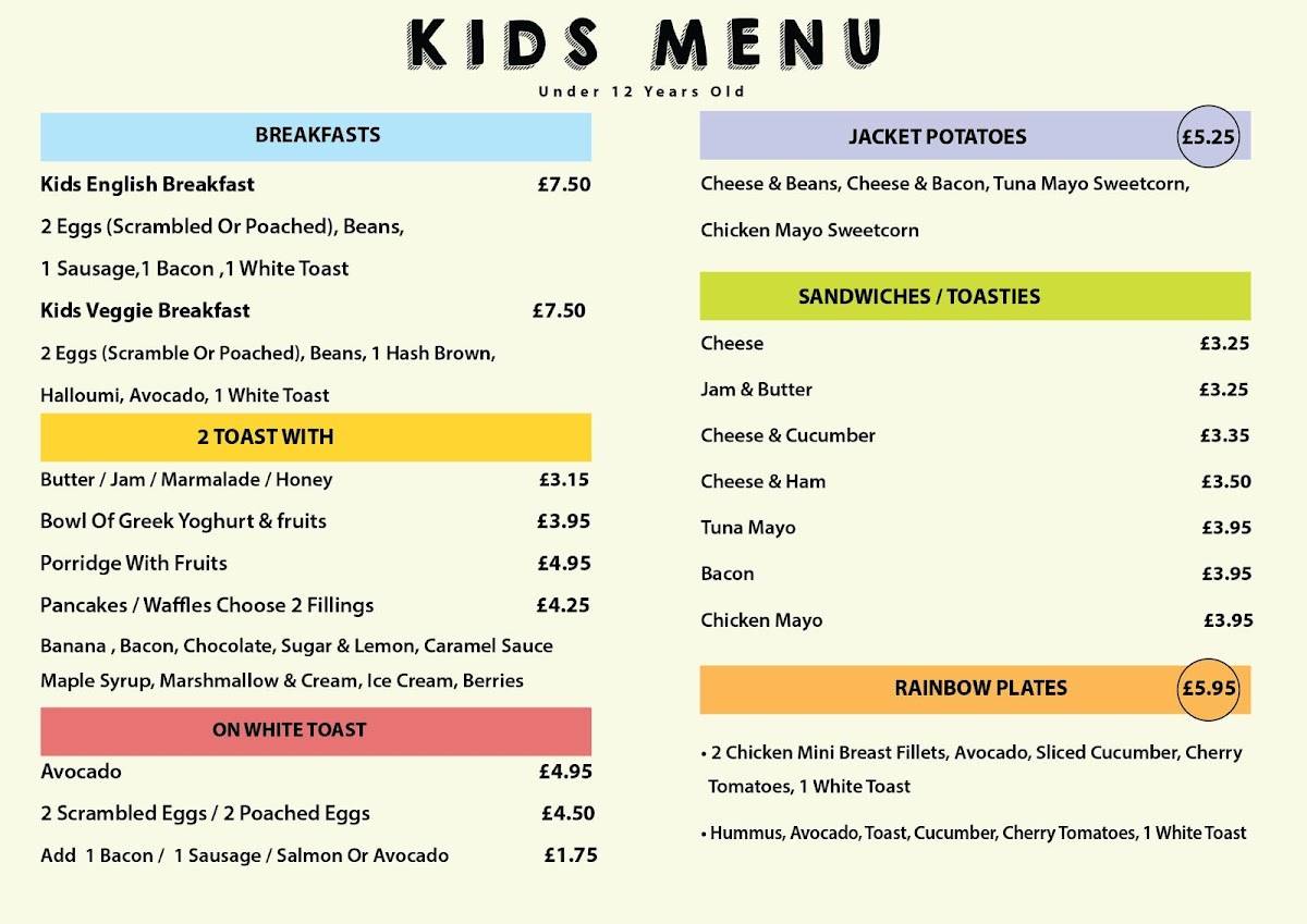 Menu at CHATEAU COFFEE HODDESDON cafe, Hoddesdon