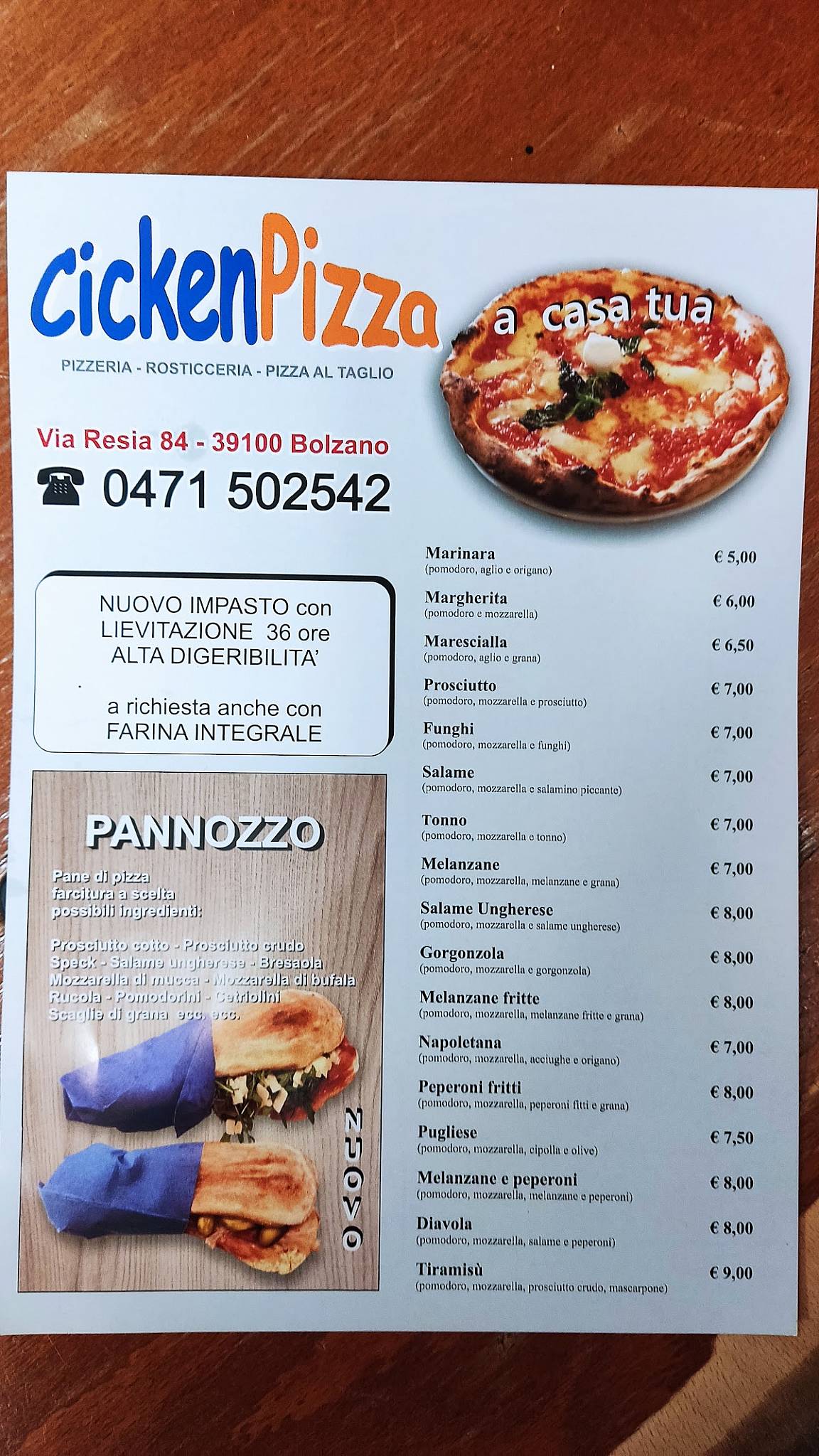 Carta del restaurante Chicken+Pizza, Mazatlán