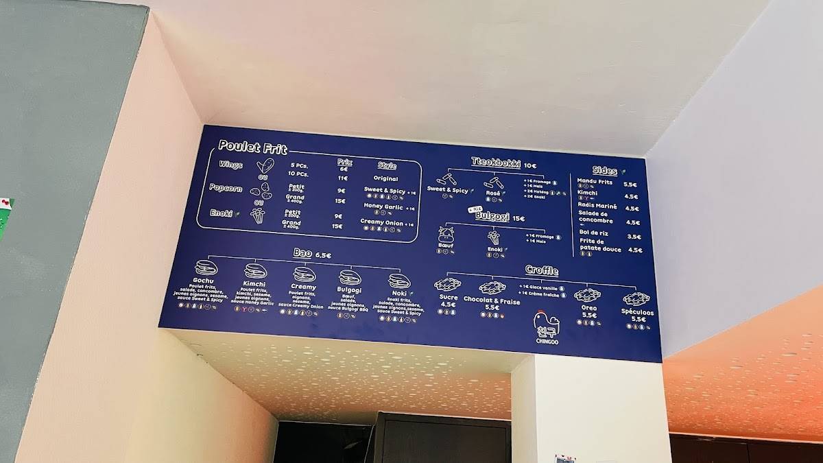 Menu au CHINGOO - Korean Street Food, Liège