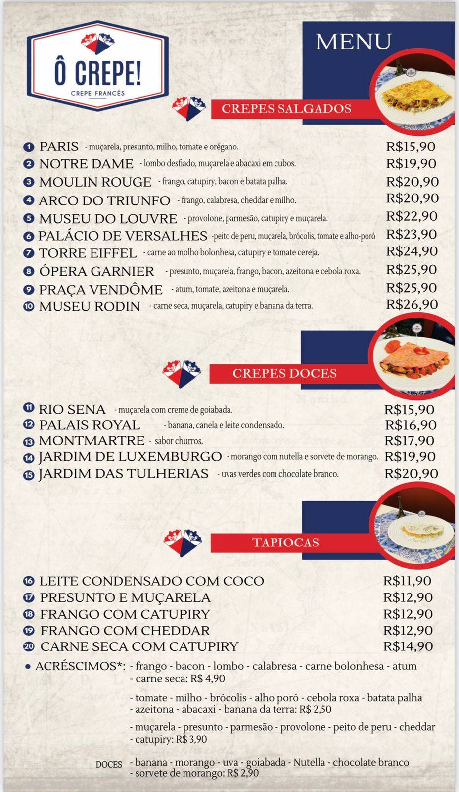 Menu em Ô CREPE! Crepe e Tapioca Artesanal restaurante, Belo Horizonte