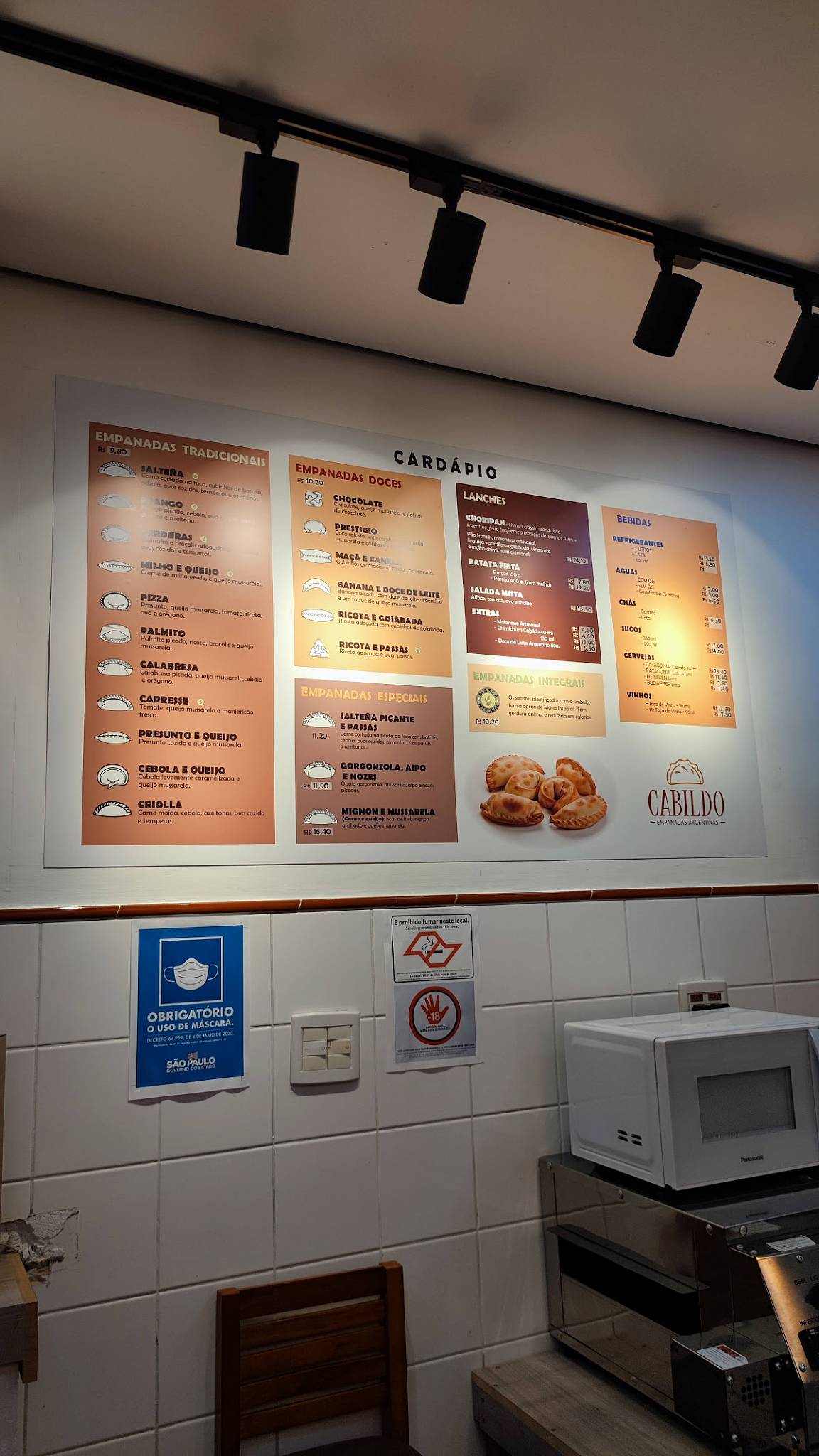 Menu em Cabildo Empanadas Argentinas - Al. Santos restaurante, São Paulo