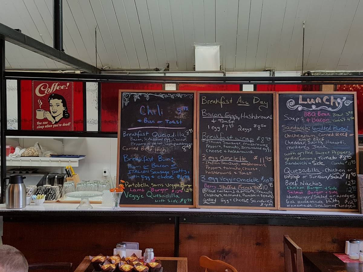 Menu at Cable Cookhouse restaurant, Canada, Sayward Rd