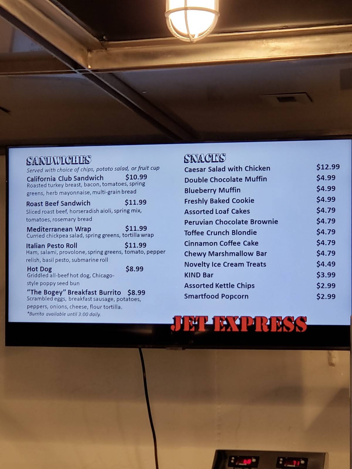 Menu at Cafe 41, San Diego