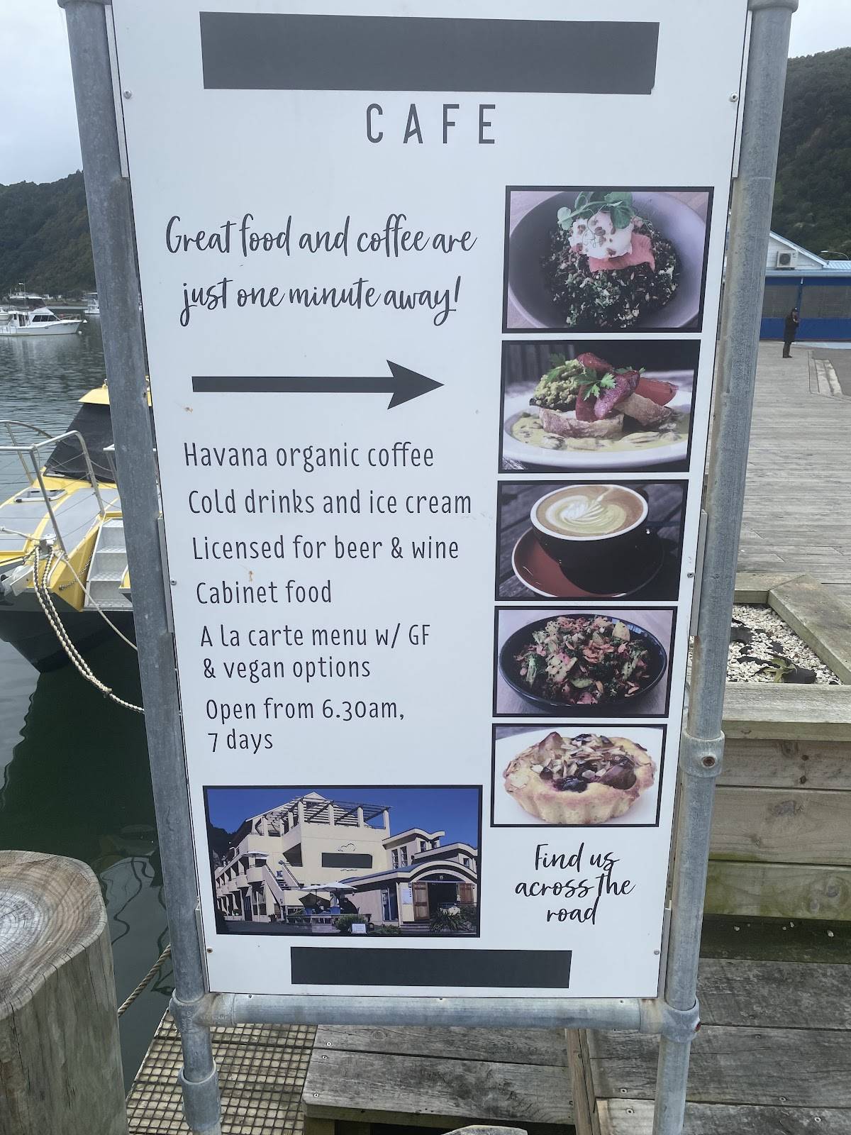 Menu at Cafe Awa, Whakatane, 15 The Strand
