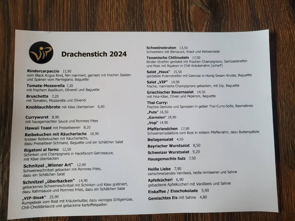 Speisekarte von VIP Furth im Wald pub & Bar, Furth im Wald