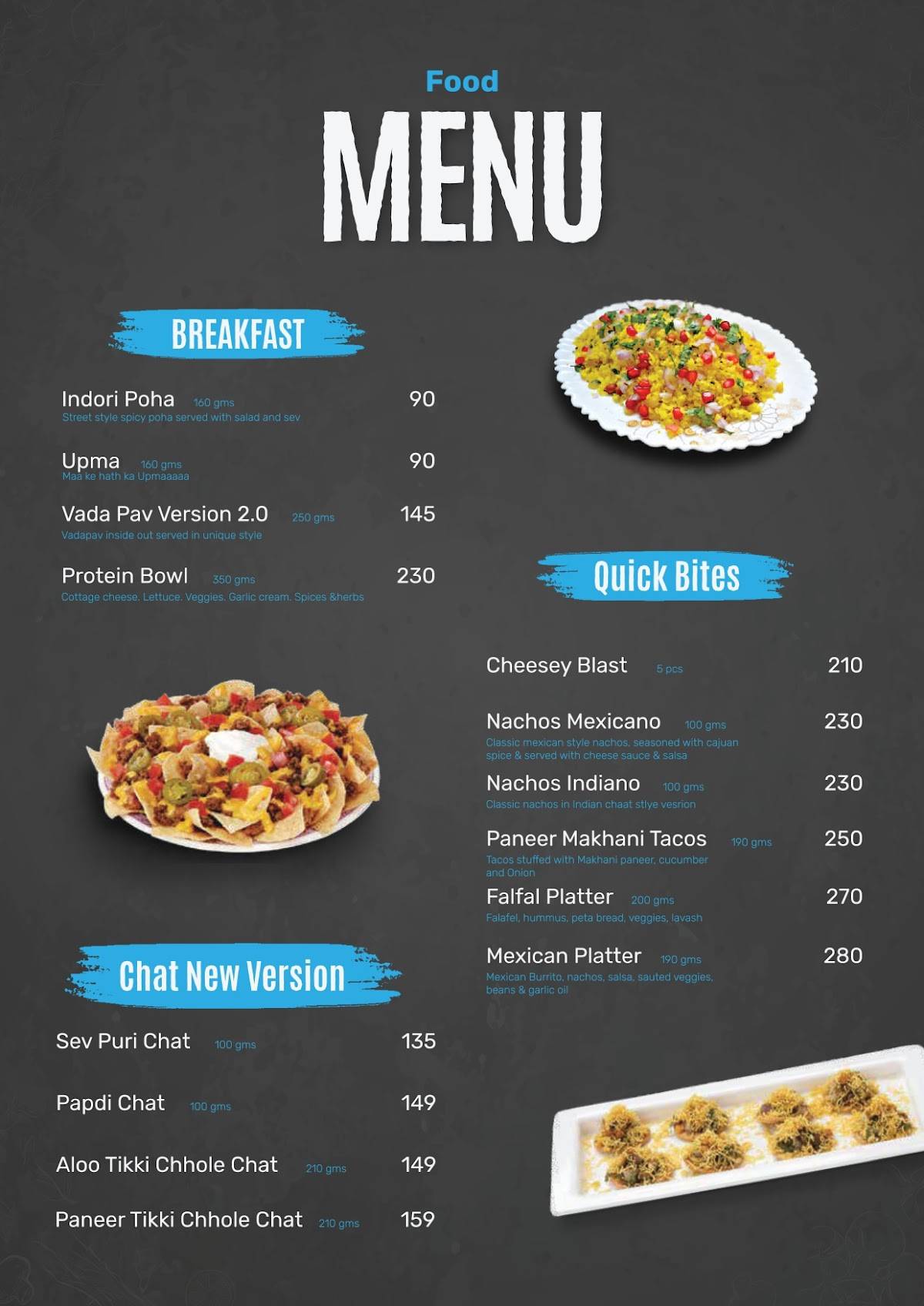 Menu at Cafe Beats Arena, Surat