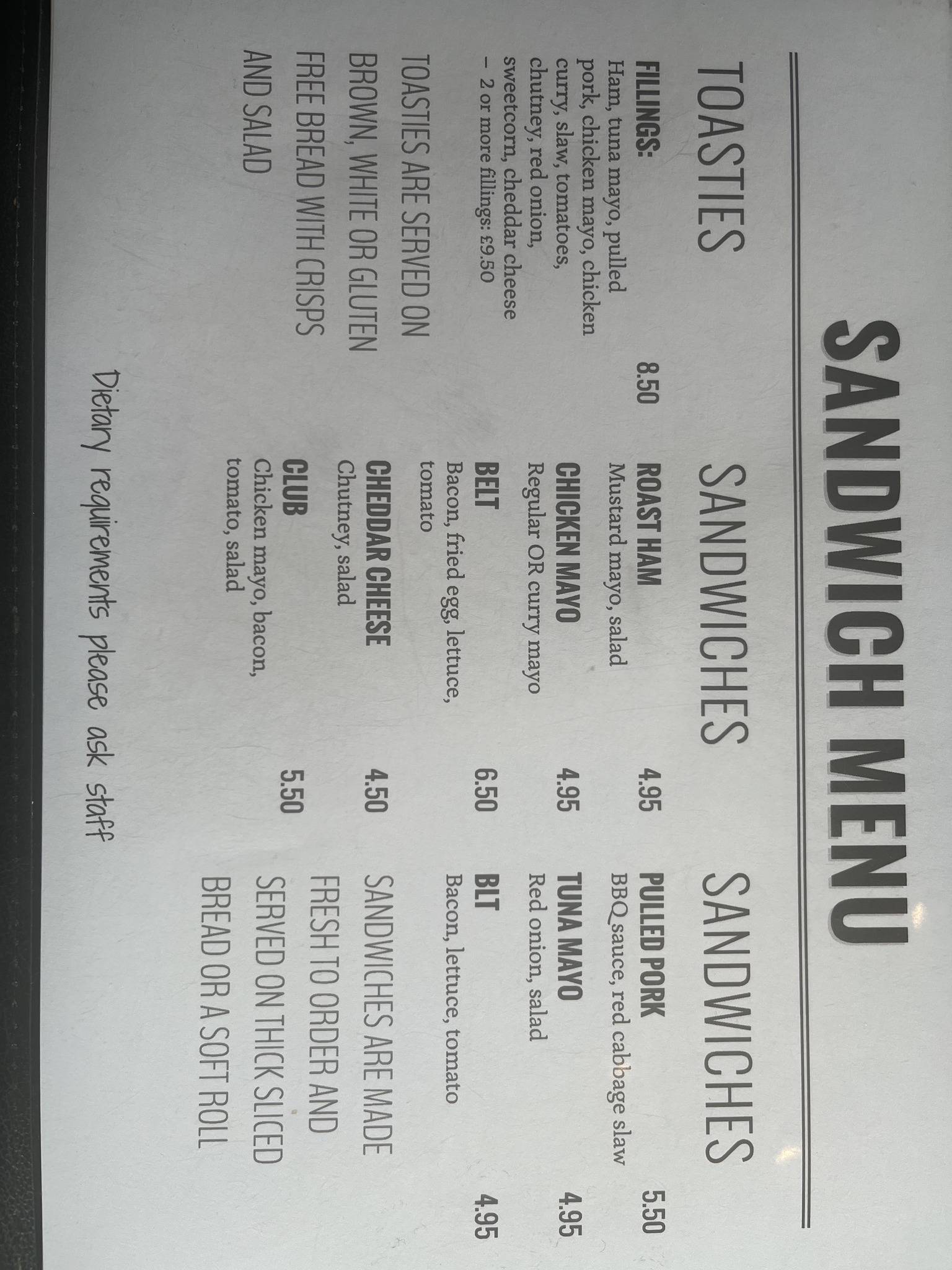 Menu at Café 80 restaurant, Perth