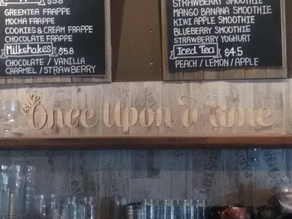 Menu at Cafe Once Upon a Time, West Ryde