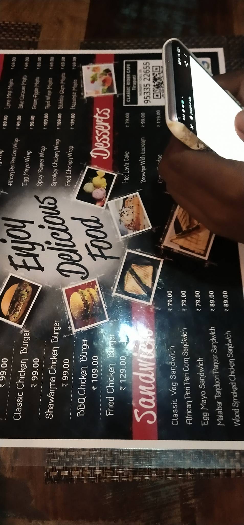 Menu at Classic Rider Cafè Tirupati, Tirupati