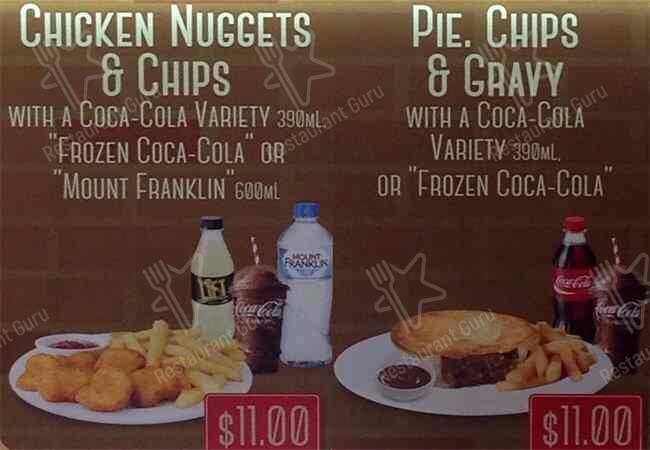 Menu at Cosmos Cafe, South Brisbane, Southbank Parklands