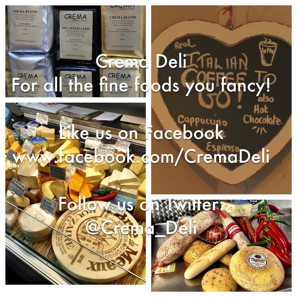 Menu at Crema Deli cafe, Congleton