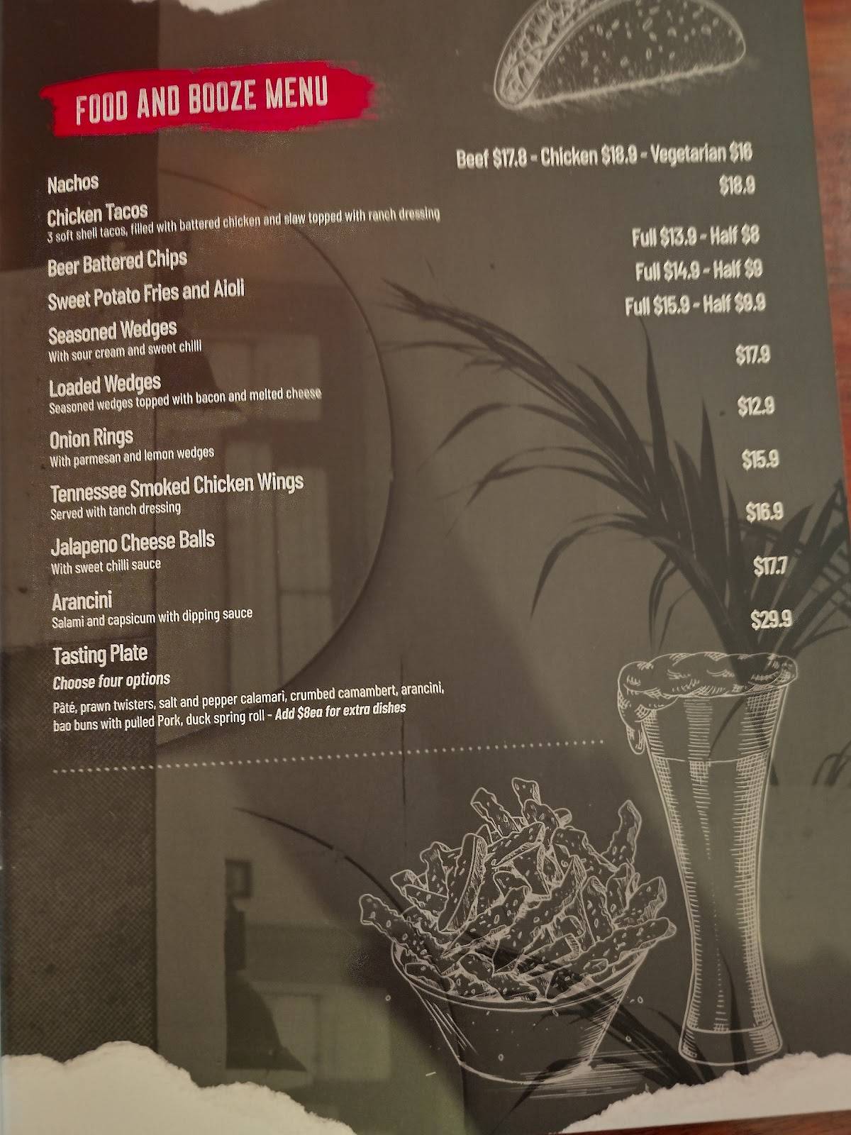 Menu at Dalton Cafe, Ulverstone