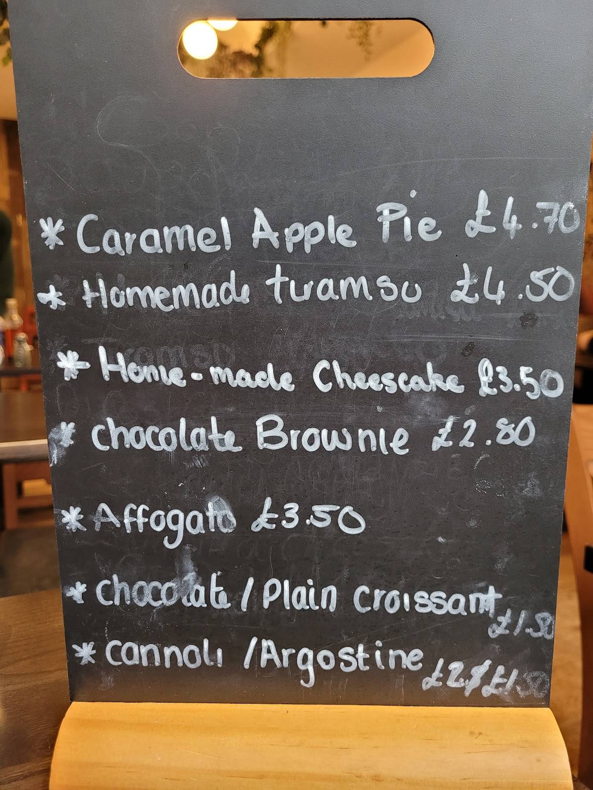 Menu at Dini pizza & espresso bar, Glasgow