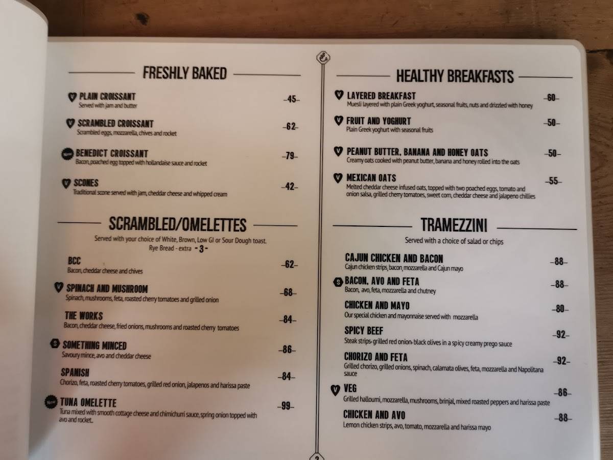 Menu at Essence. restaurant, Pietermaritzburg