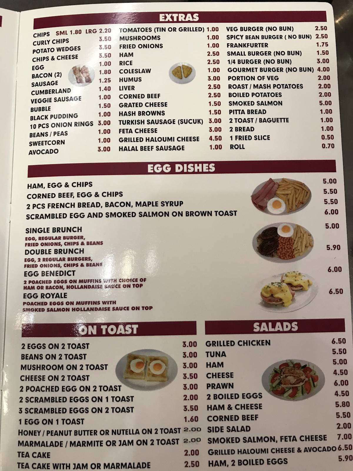 Menu at Golden Cafe Egham branch, Egham