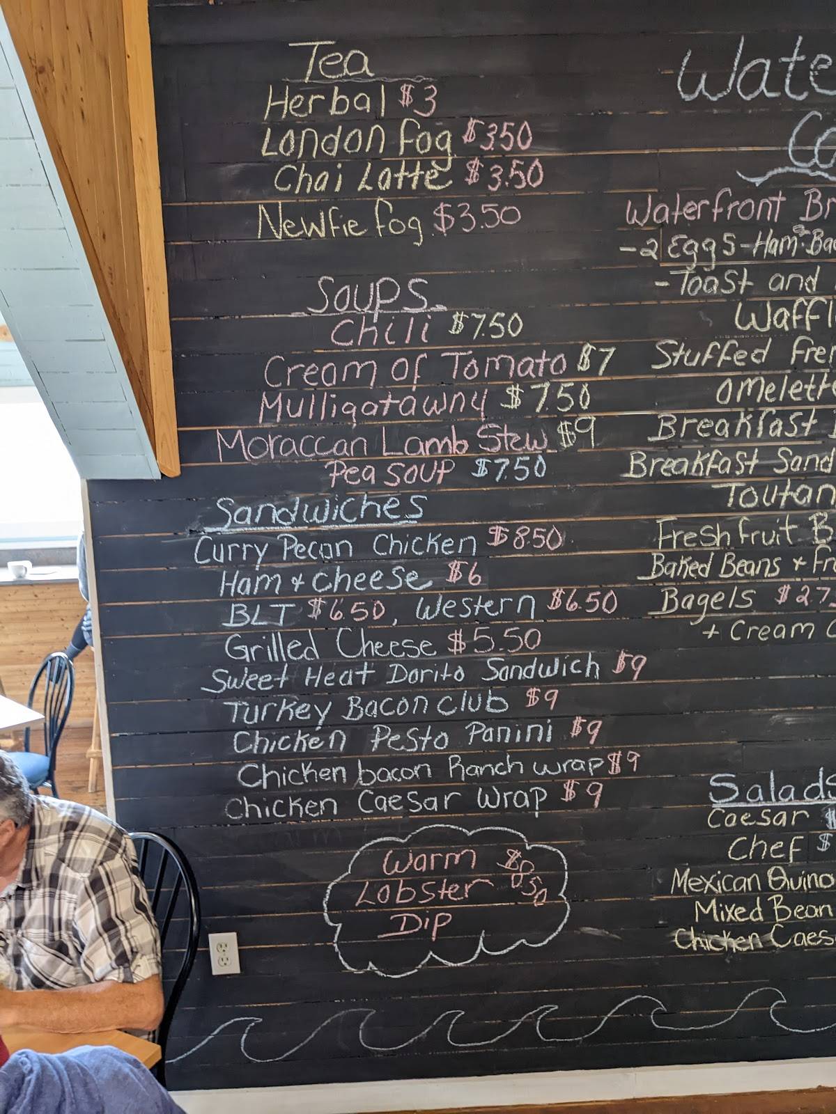 Menu at Granite Coffee House, Bonne Bay