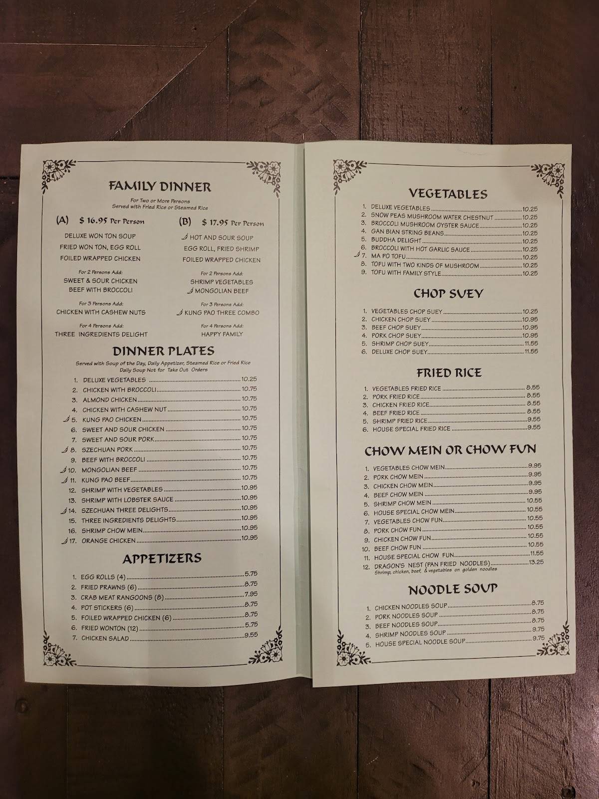 Menu at Happy Café cafe, Hollister
