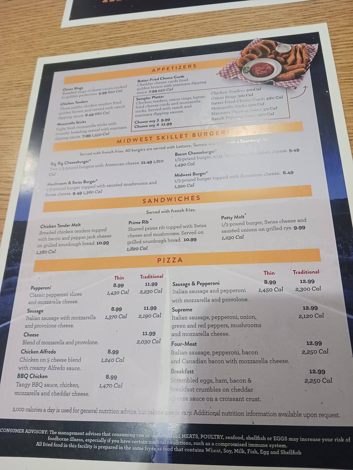 Menu at Hearty Platter Bonduel cafe, Bonduel