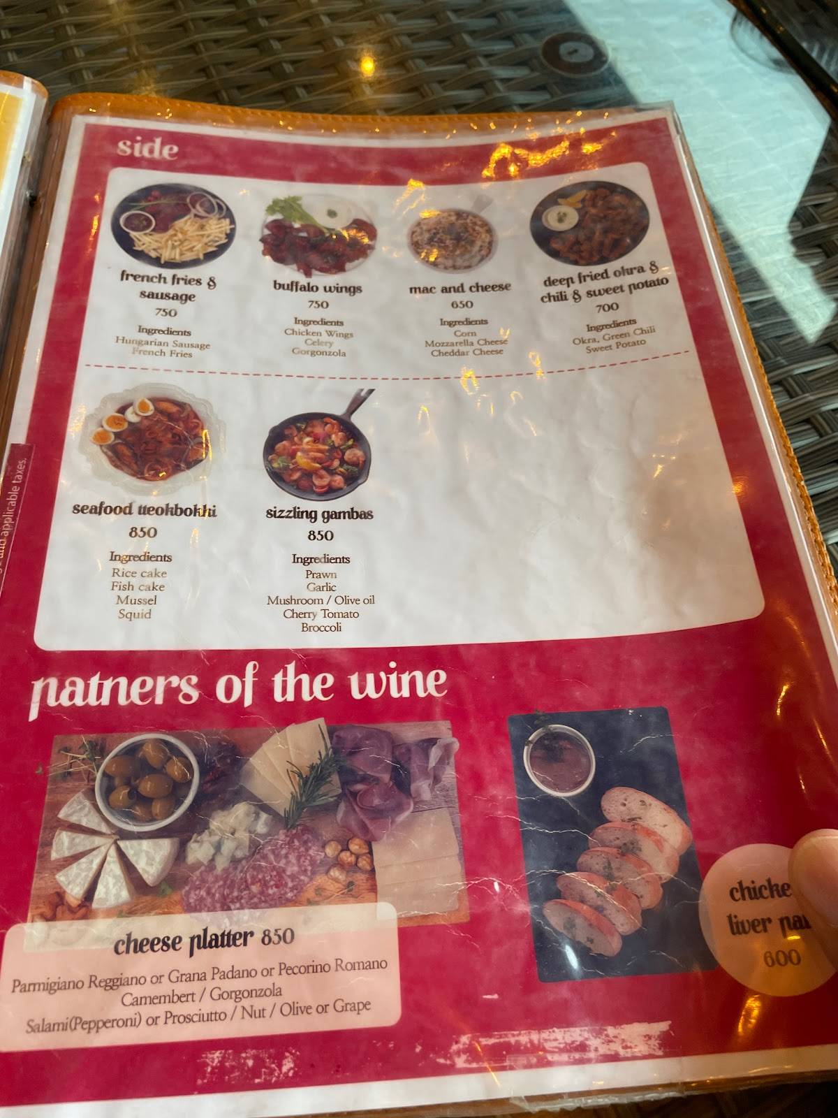 Menu at Here Cafe, Mabalacat, Ninoy Aquino Ave