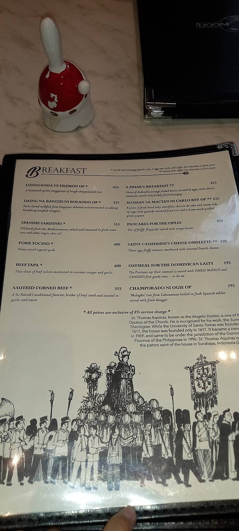 Menu at Café Inggo 1587 cafe, Quezon City