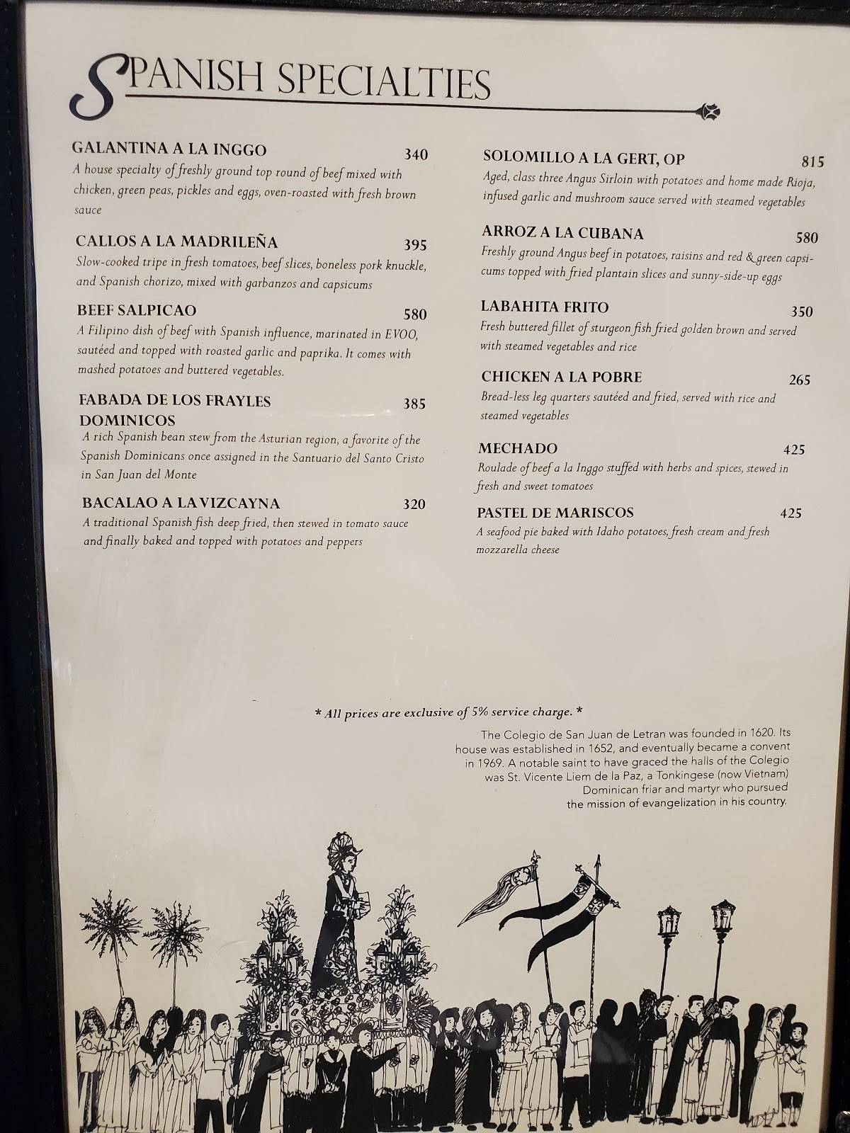 Menu at Café Inggo 1587 cafe, Quezon City