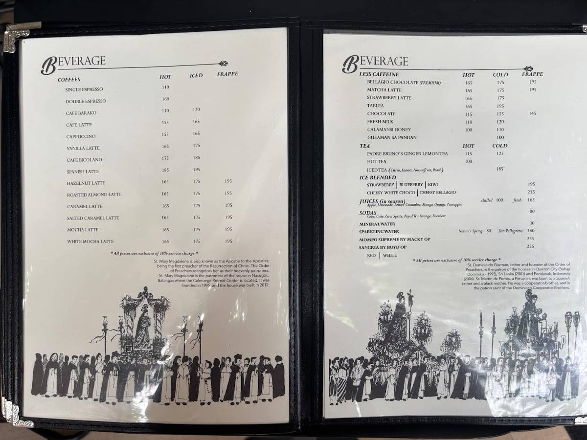 Menu at Café Inggo 1587 cafe, Quezon City