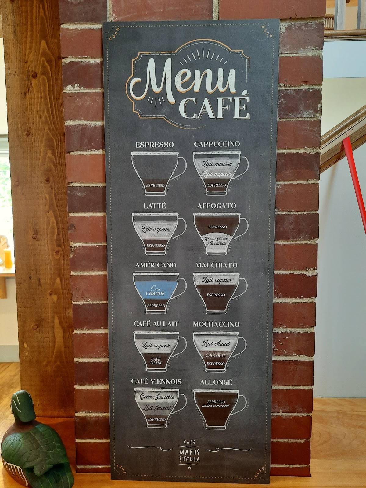Menu au Café Maris Stella, Bas-Caraquet