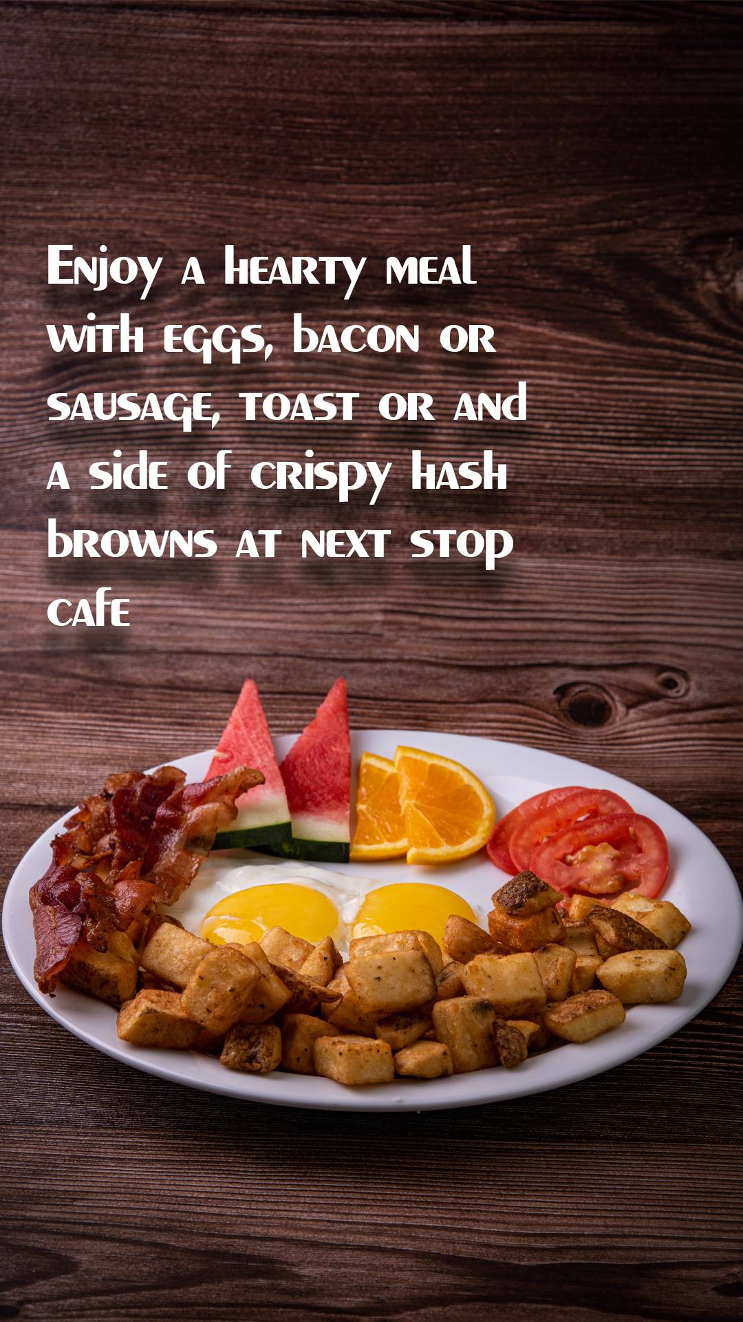 Menu at Next Stop Cafe, Winnipeg