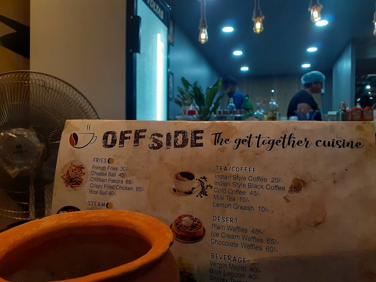 Menu at Offside Cafe, Canning