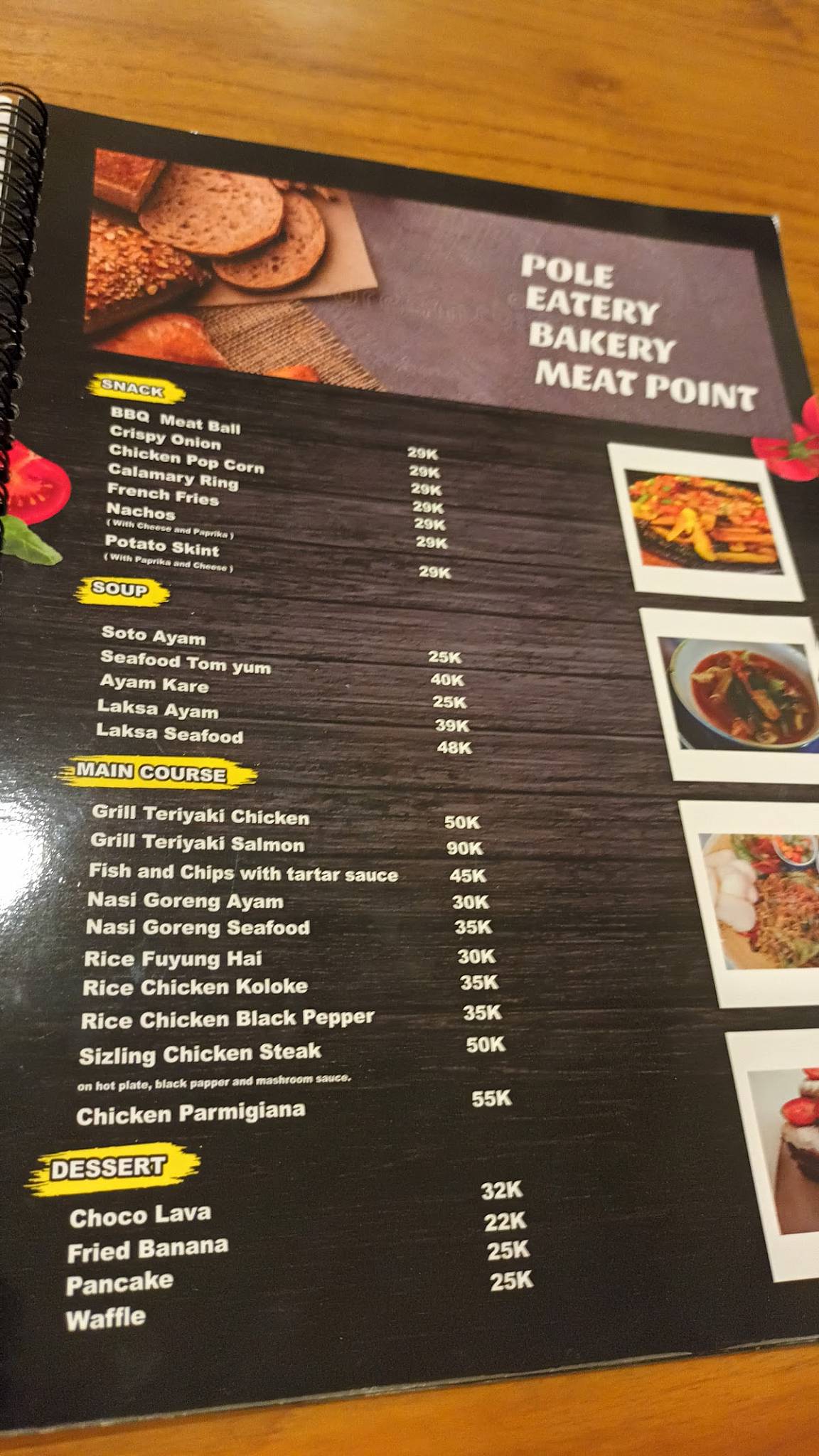 Menu at POLE Eatery, Bakery, Meet Point, Denpasar