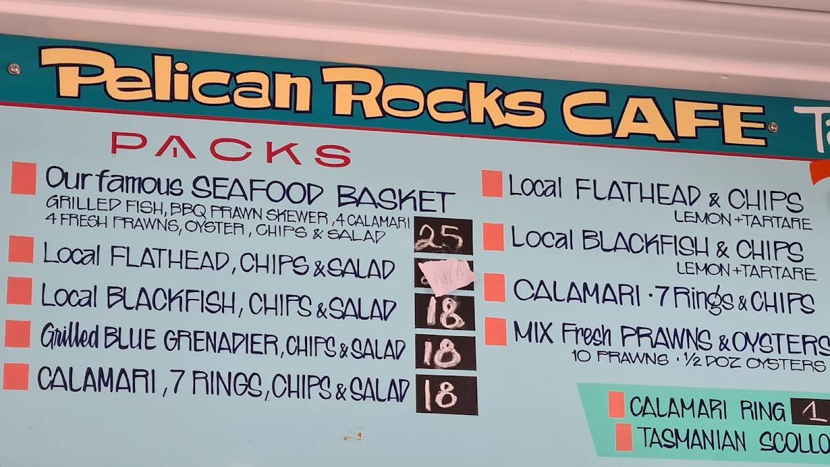 Menu at Pelican Rocks Seafood Restaurant & Cafe, Greenwell Point