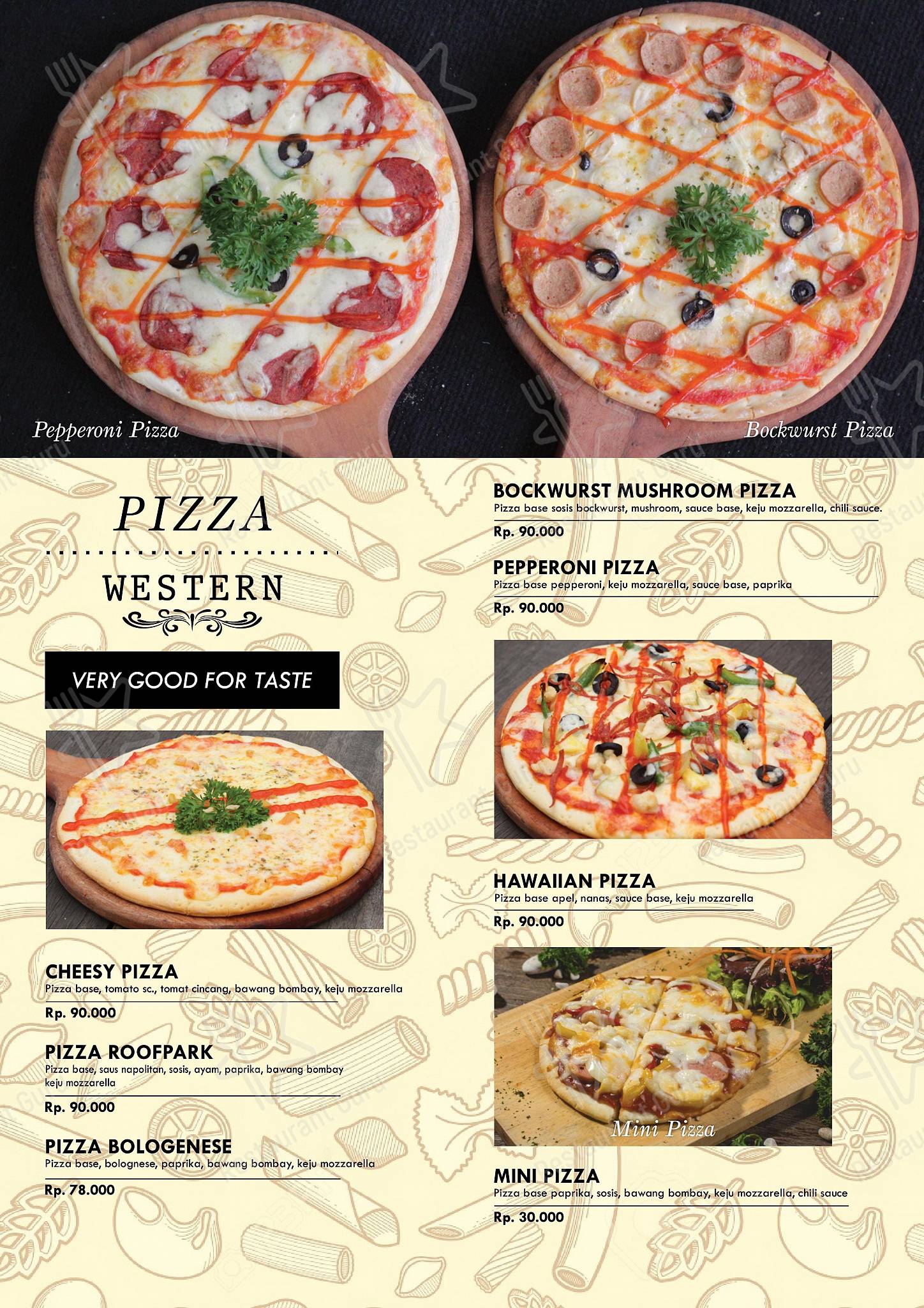 Menu at Roofpark Bogor cafe, Bogor