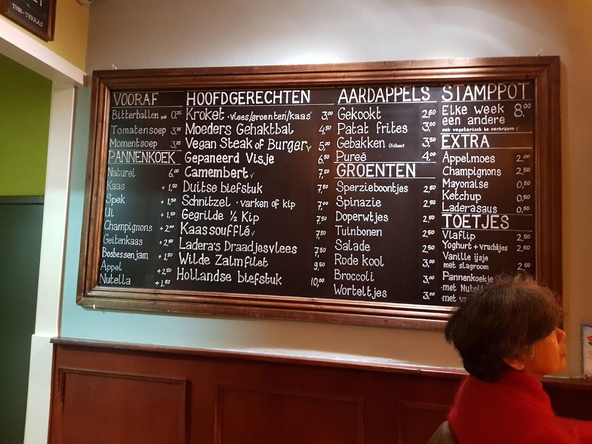Menu at THUIS by Ladera, Delft