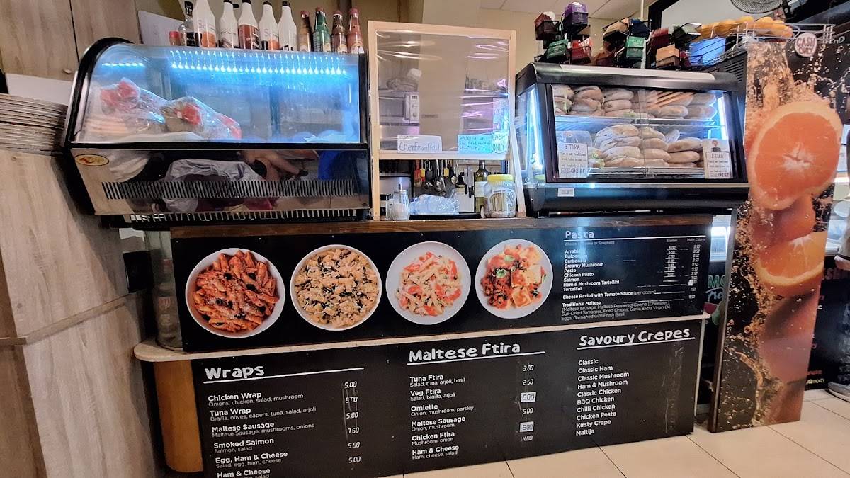 Menu at Ta' Doni cafe, Rabat