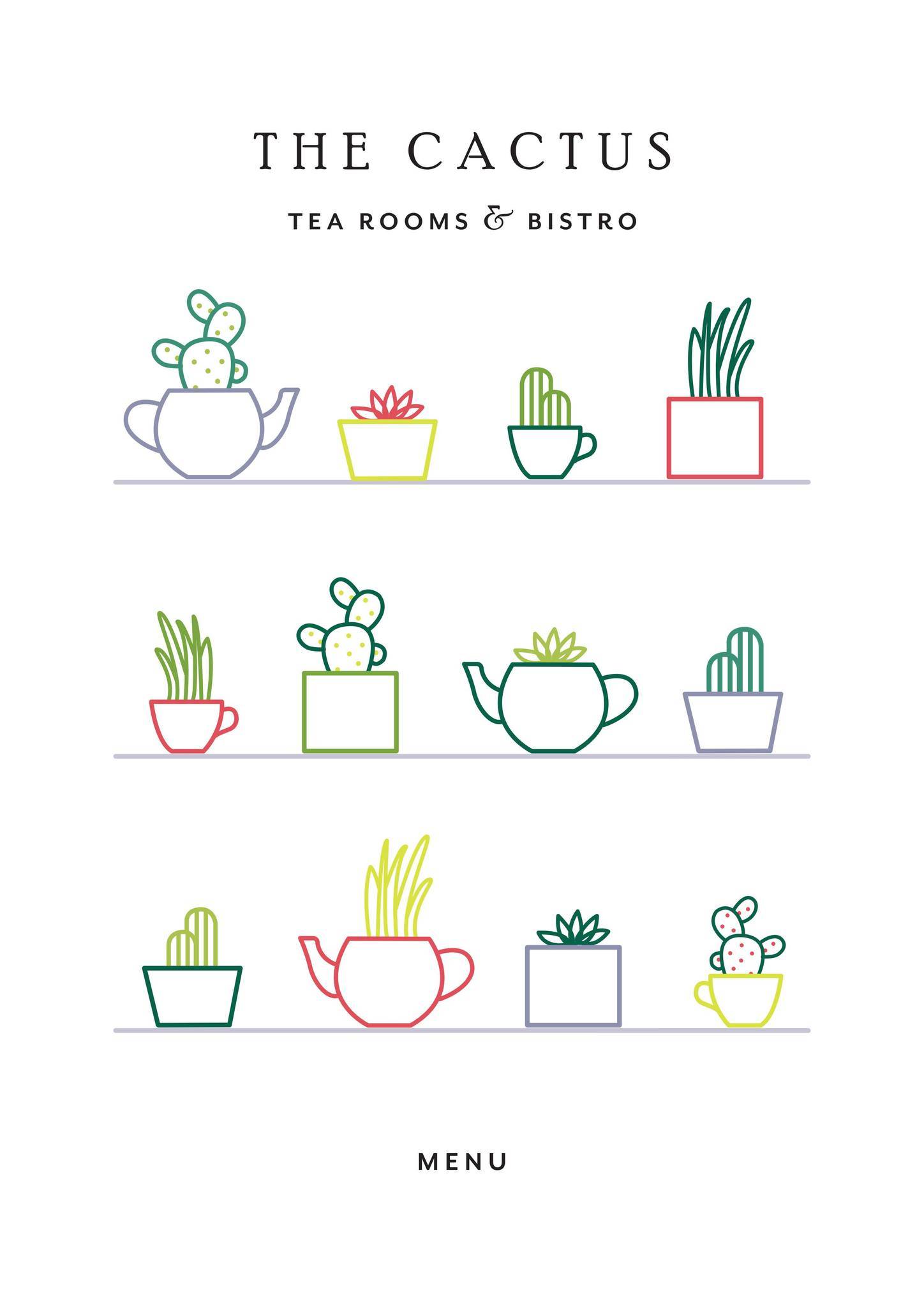Menu at The Cactus Tea Rooms cafe, Weymouth