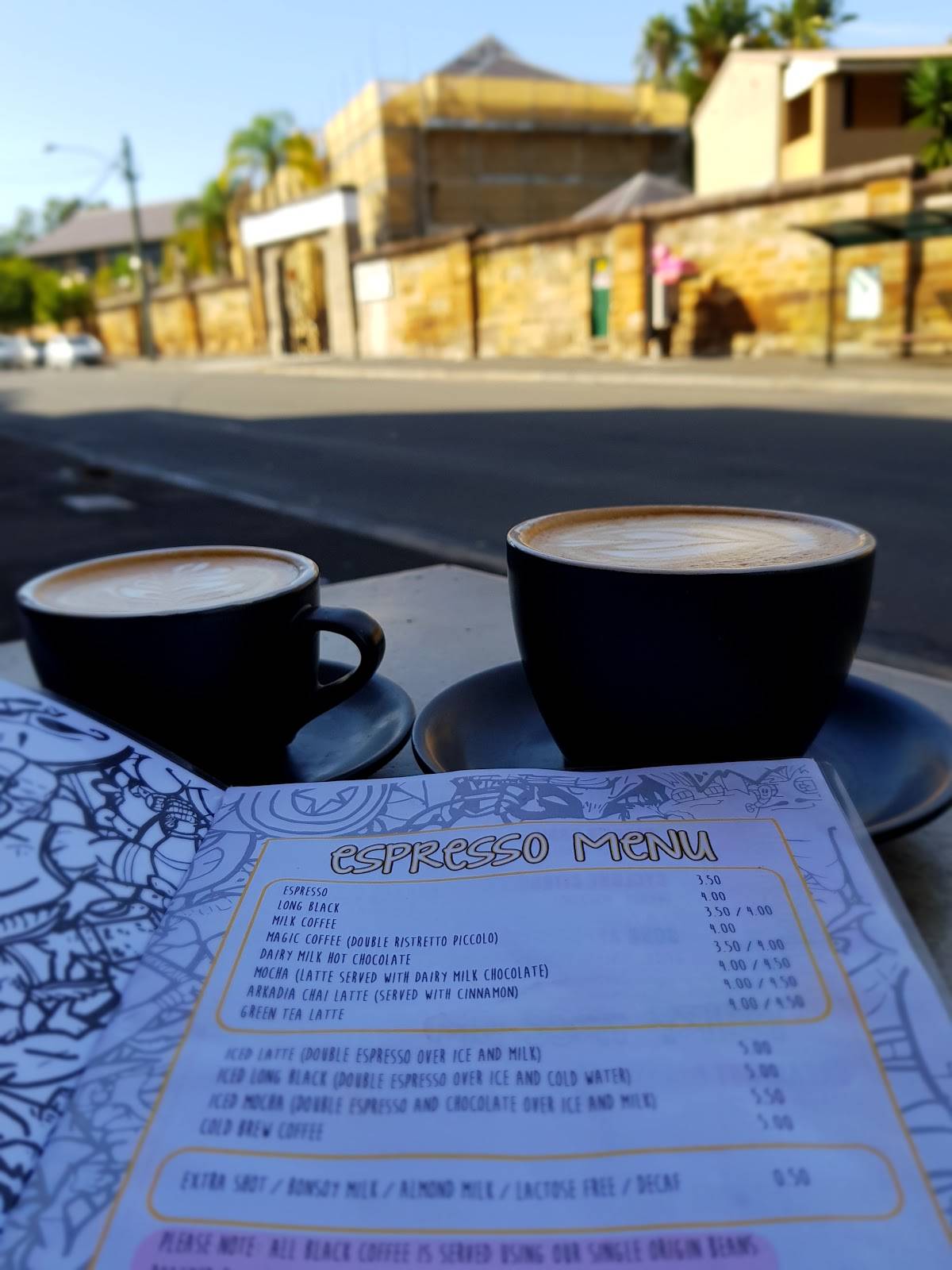 Menu at The Rusty Rabbit cafe, Darlinghurst