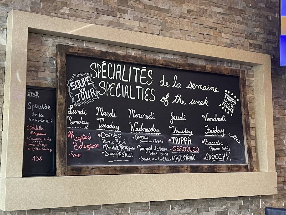 Menu at Café Victoria's, Montréal, Boul Langelier