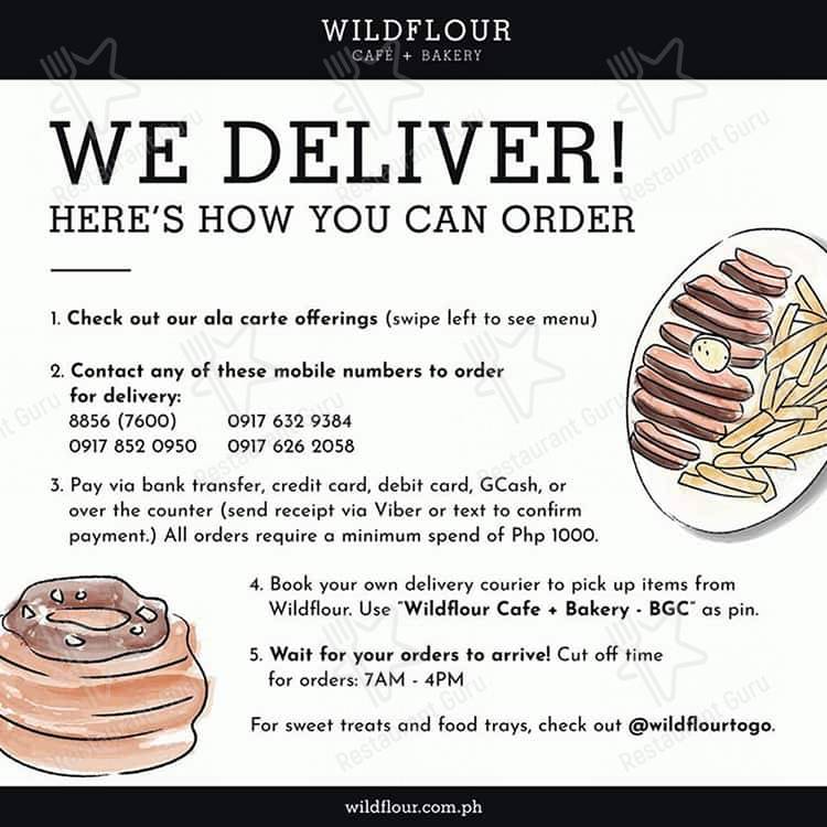 Menu at Wildflour Restaurant - BGC, Taguig, Ground Floor Six/NEO 4th Avenue