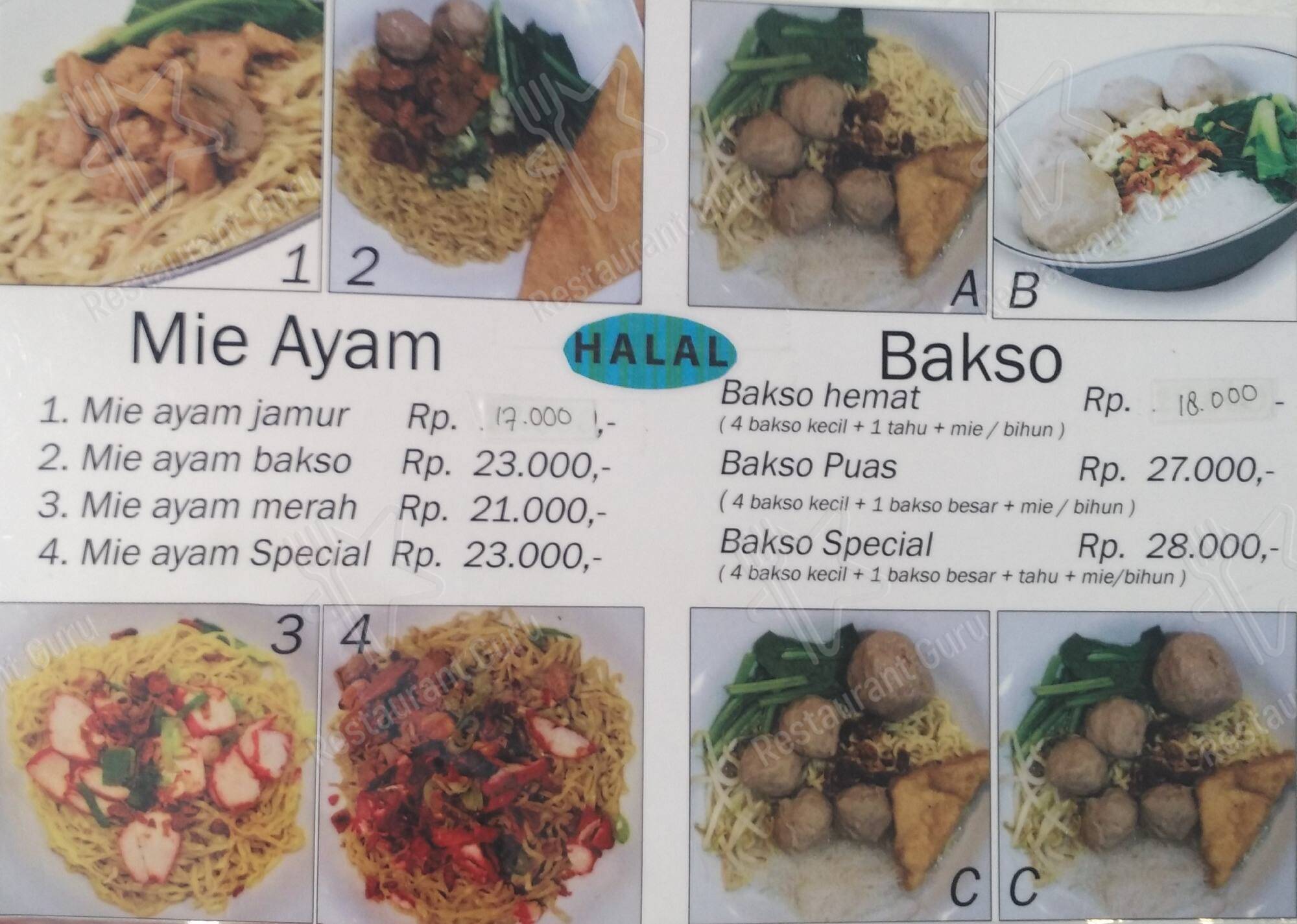 Menu at inspire cafe, Tangerang