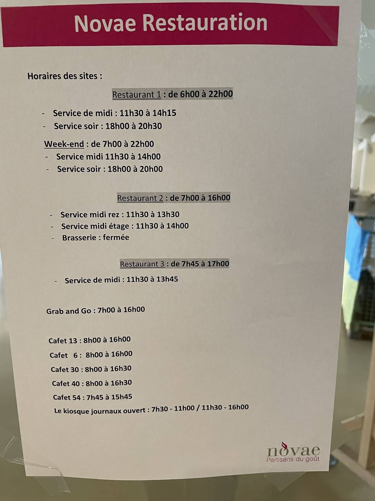 Menu at CERN Restaurant 1, Bernex, Building 501