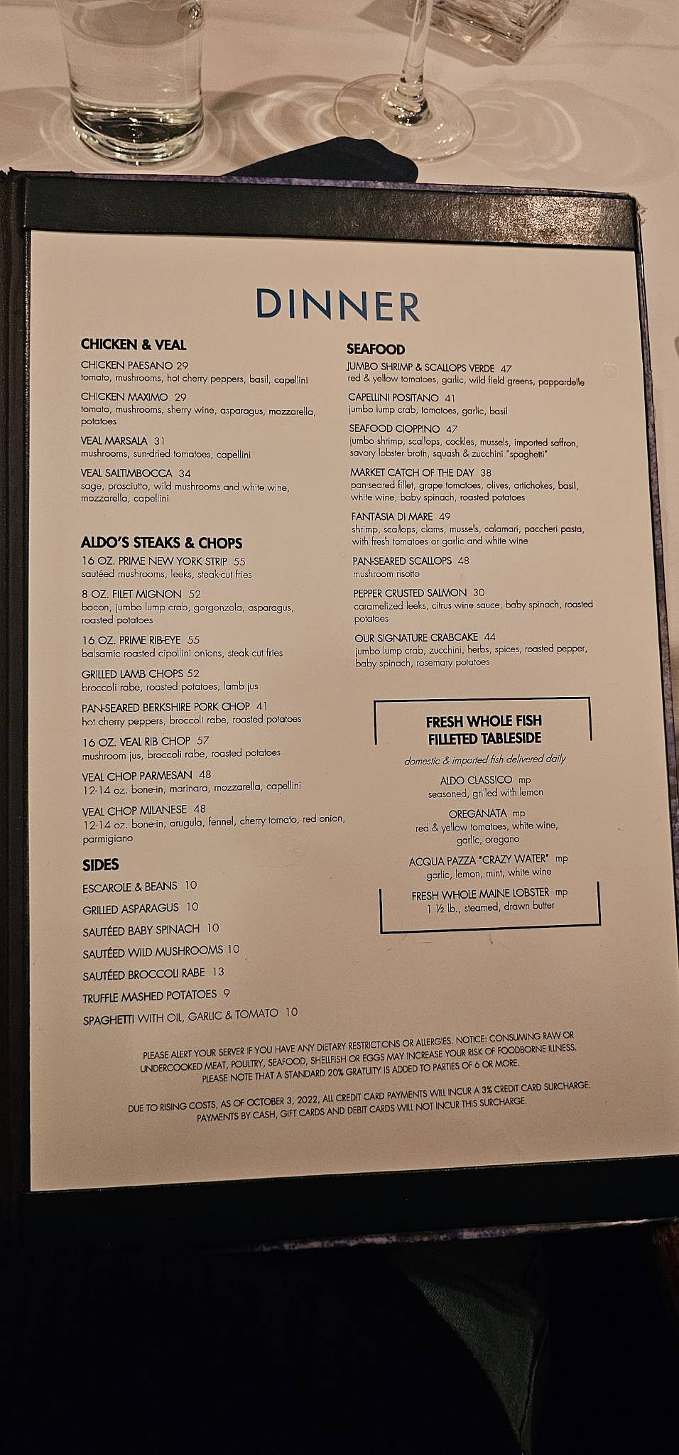 Menu at Caffe Aldo Lamberti pub & bar, Cherry Hill