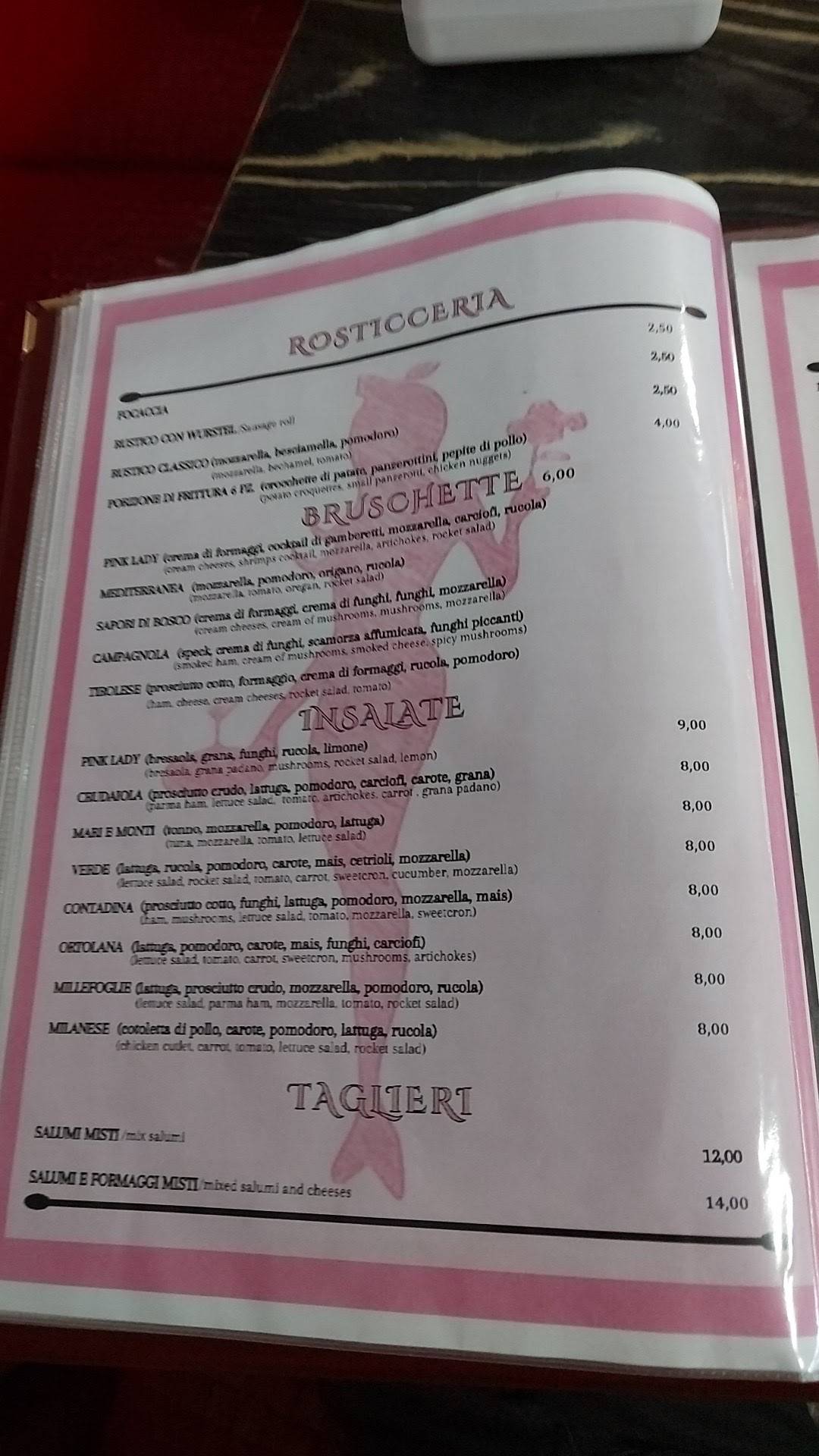 Menu at Caffè Pink Lady pub & bar, Ostuni