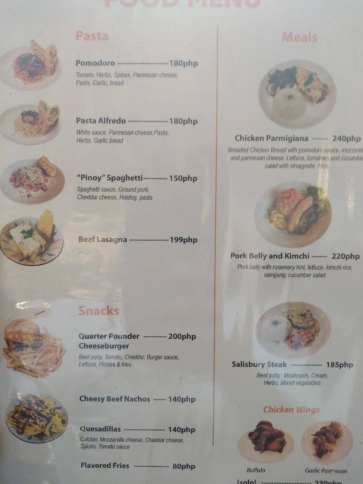 Menu at Cakes by Grace The Cake Cafe, Talisay City
