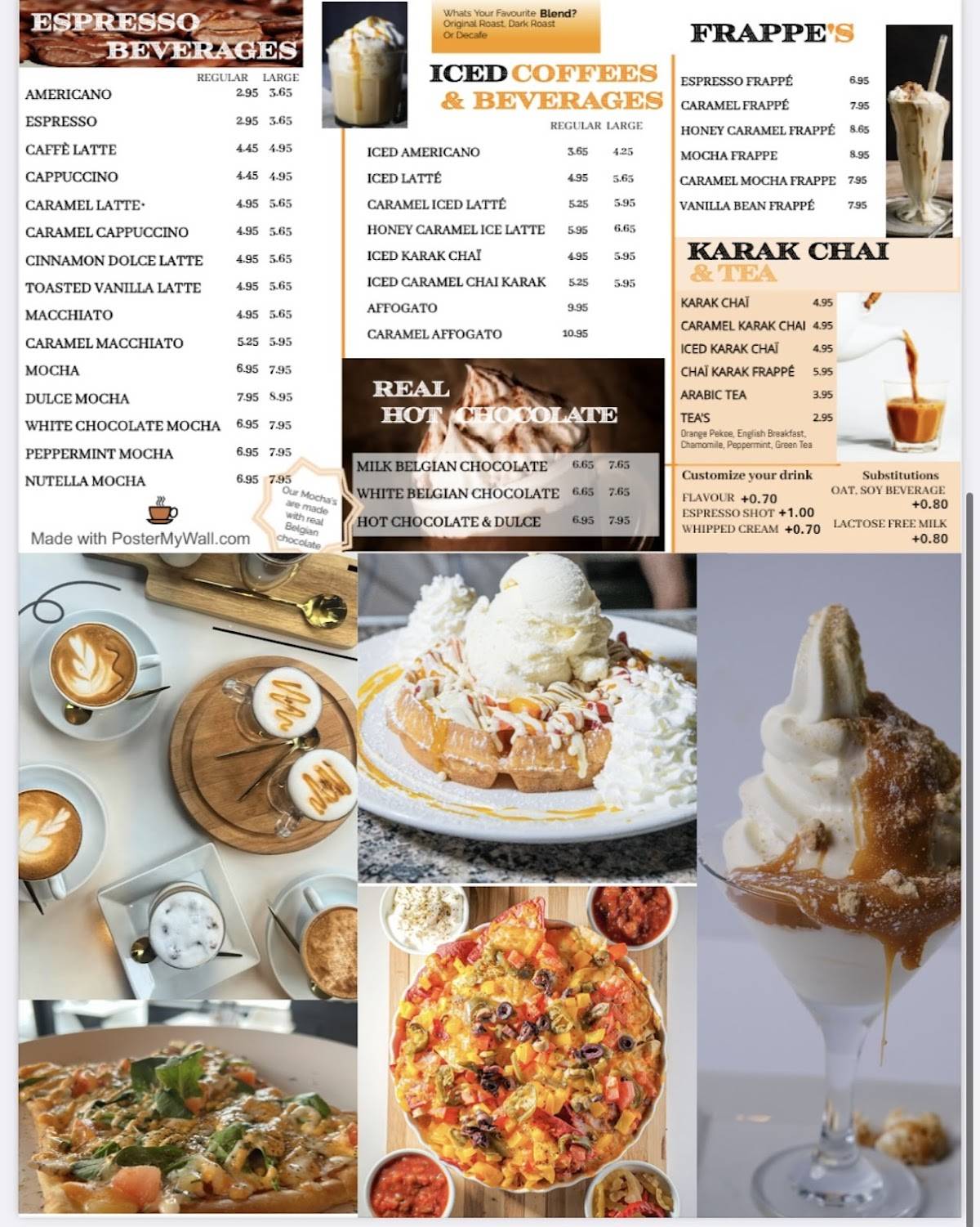 Carta de Caramel Café, Caledon